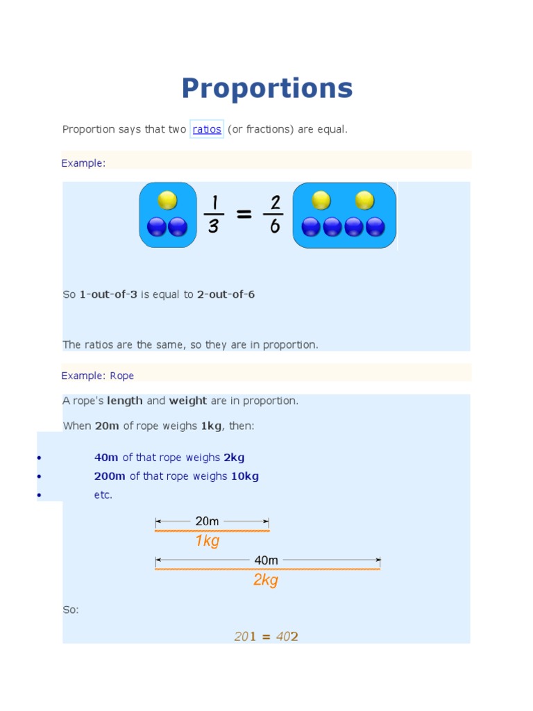 Problems in Proportions | PDF | Ratio | Mathematics