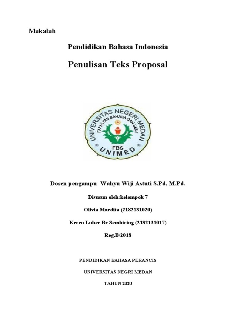 MAKALAH TEKS PROPOSAL Kel.7 | PDF