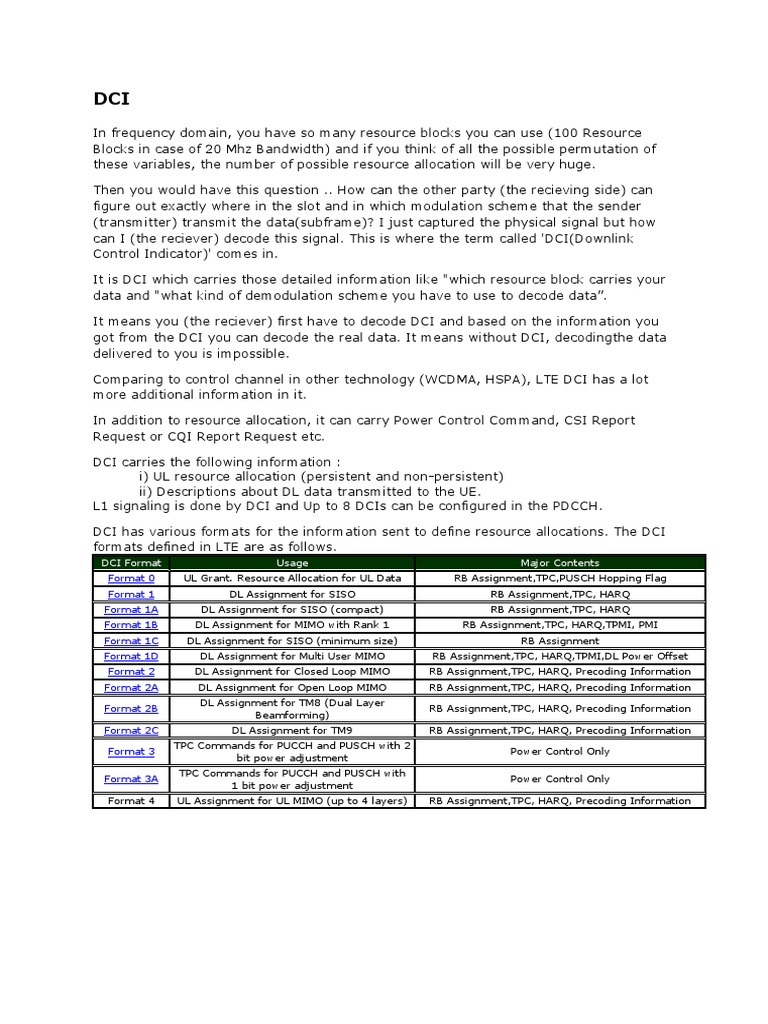 Dci Lte | PDF | High Speed Packet Access | Computing
