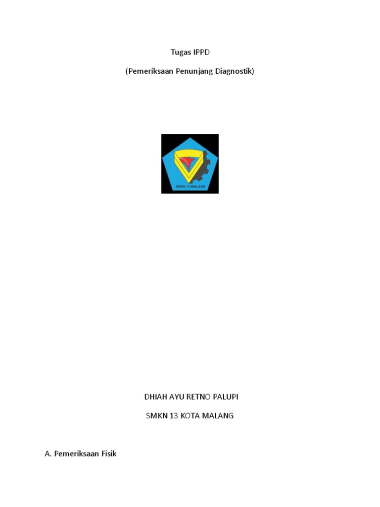 Tugas IPPD: Pemeriksaan Diagnostik Medis | PDF | Sains & Matematika