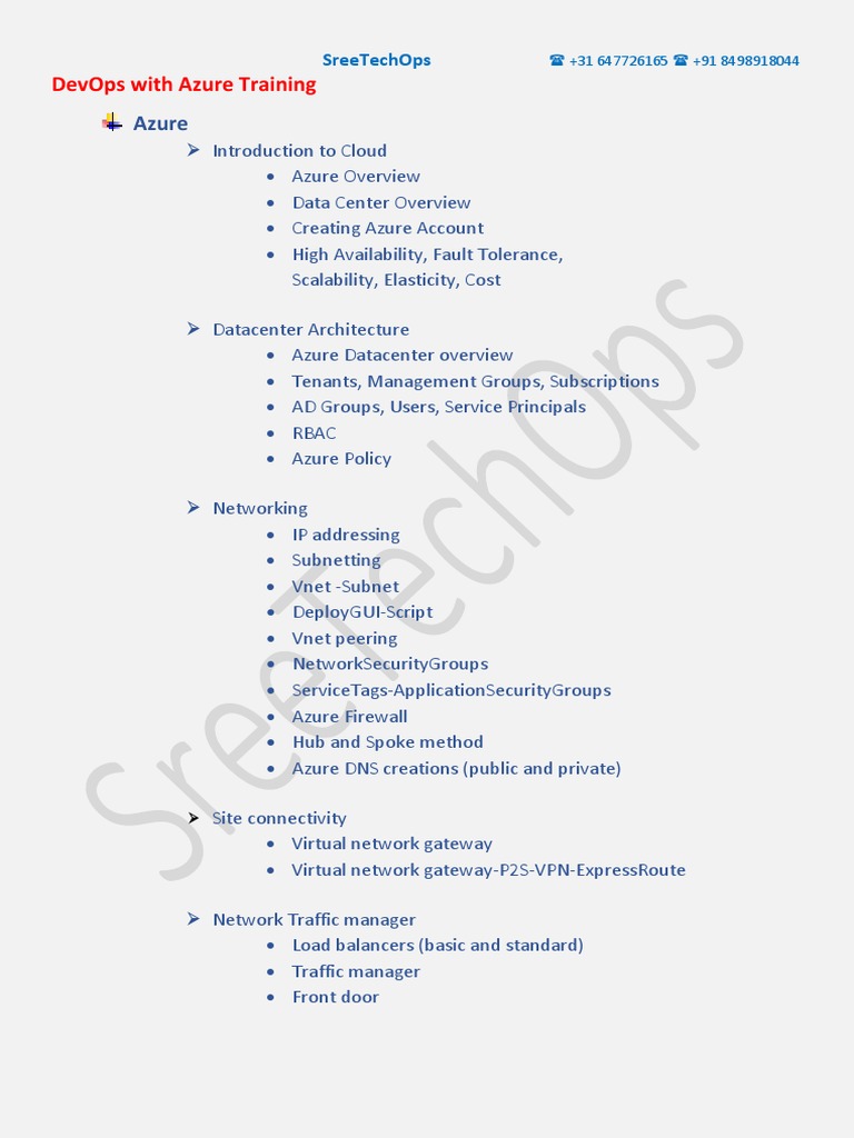 DevOps With Azure Training | PDF | Microsoft Azure | Data Center
