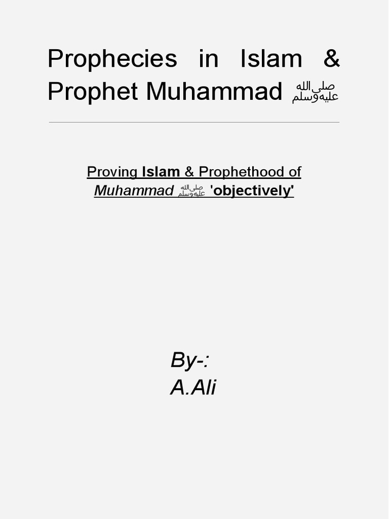 Prophecies of Prophet Muhammad ﷺ | PDF | Prophets And Messengers In ...