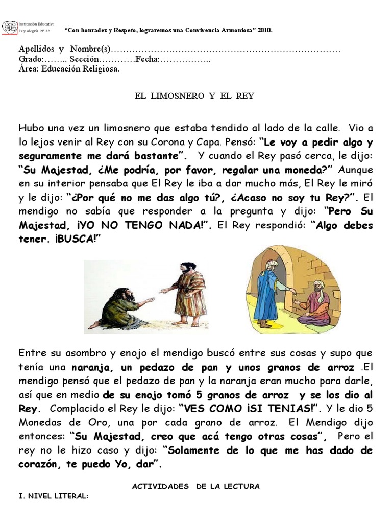 El Limosnero y El Rey | PDF