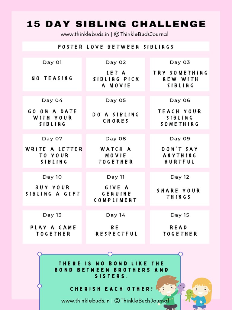 15 Day Sibling Challenge: WWW - Thinklebuds.In - Thinklebudsjournal | PDF