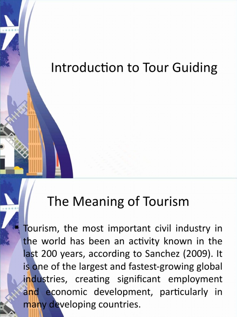 Introduction To Tour Guiding | PDF | Tourism | Economies