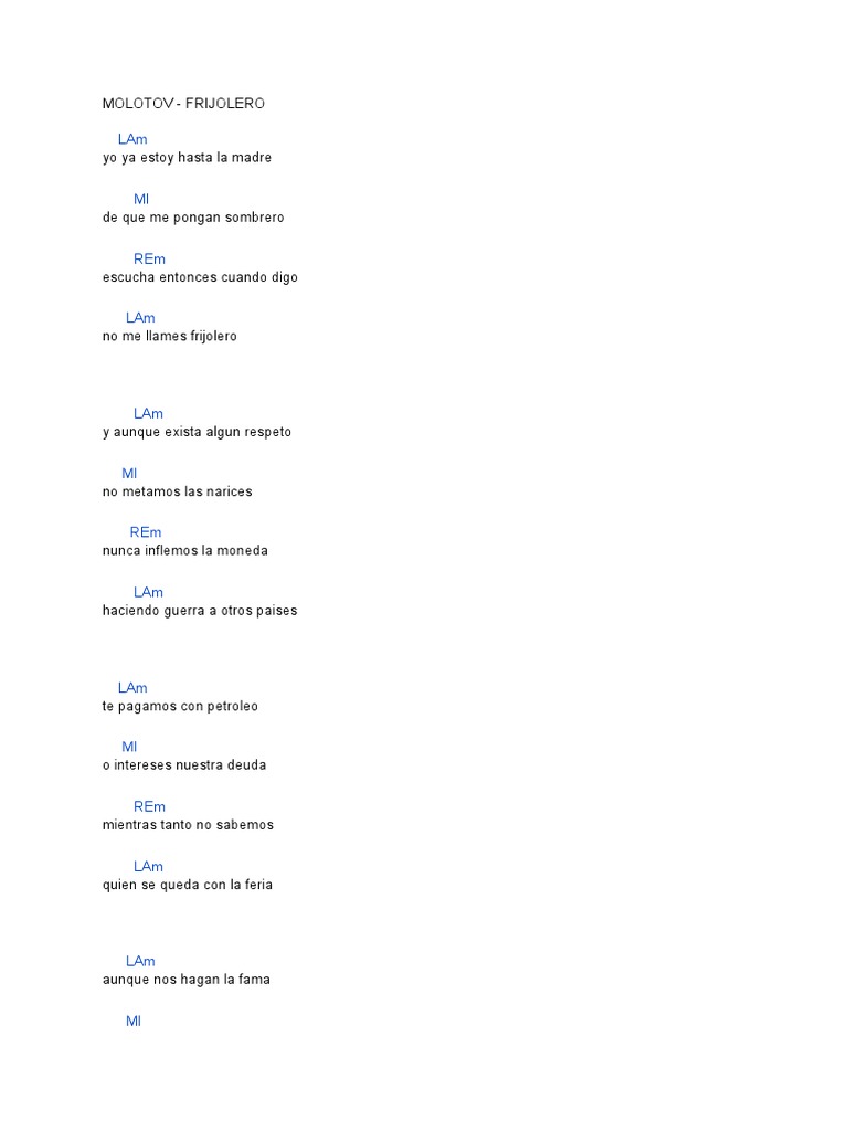 Frijolero Molotov | PDF