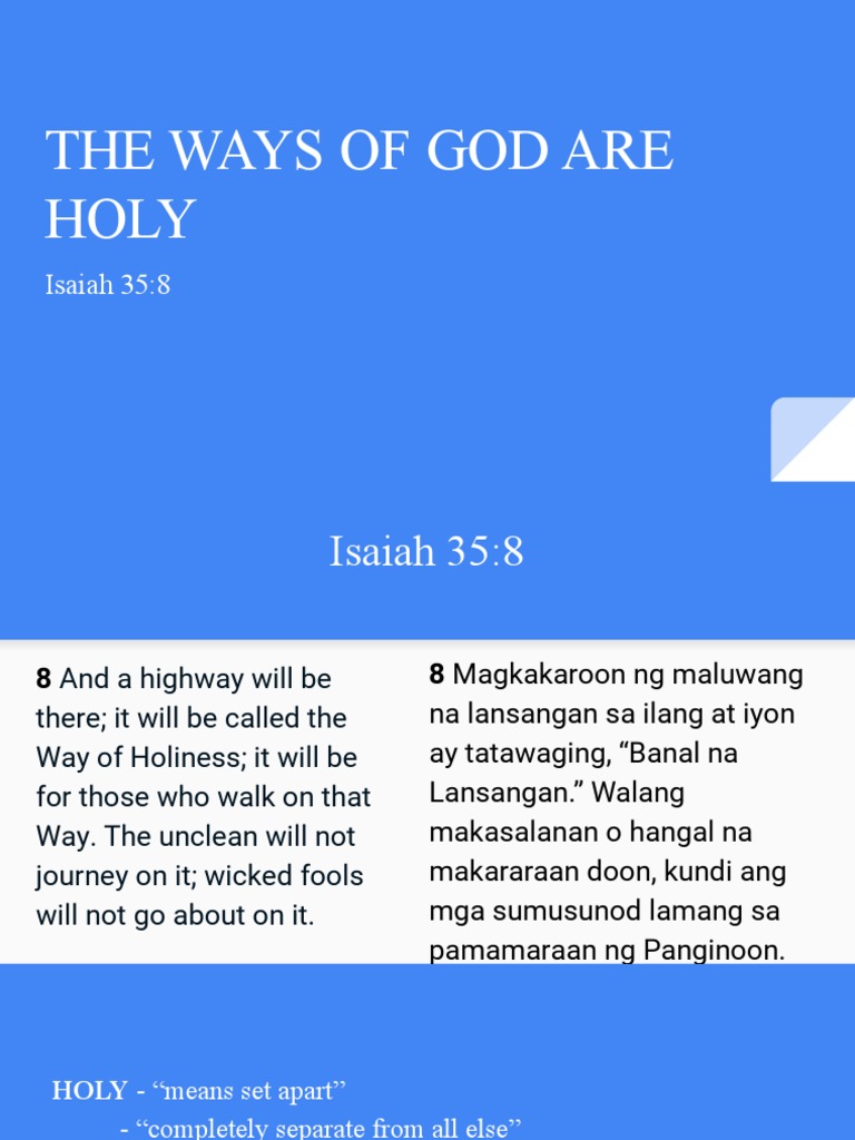 The Ways of God Are Holy 1 | Download Free PDF | Faith | Moses