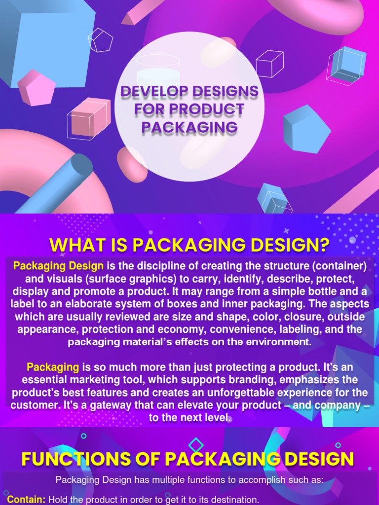 Develop Designs For Product Packaging | PDF | Packaging And Labeling ...
