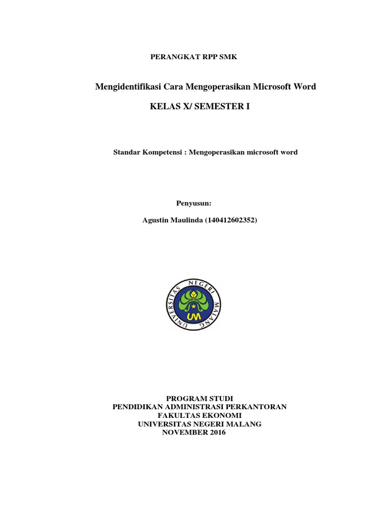 RPP Microsoft Word | PDF