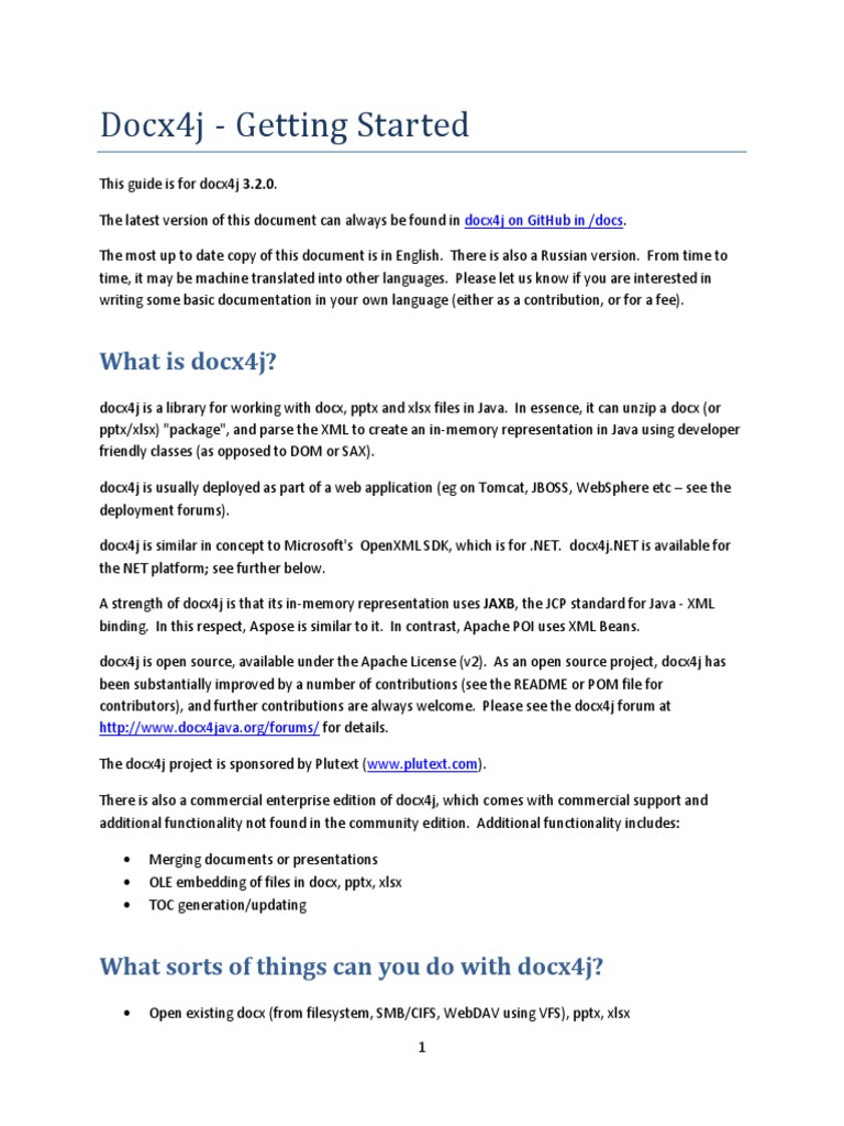 Docx4j - Getting Started | PDF | X Path | Xslt