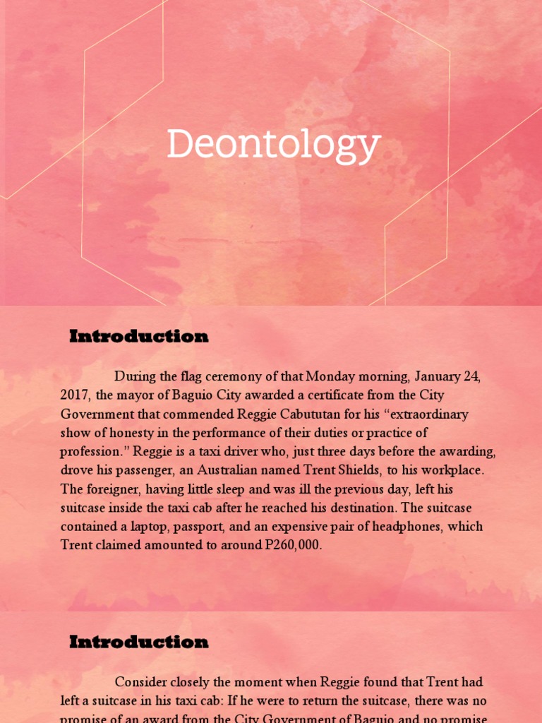 Deontology | PDF | Immanuel Kant | Autonomy