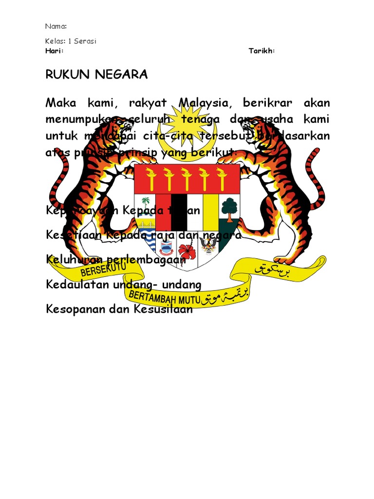 Prinsip Rukun Negara | PDF