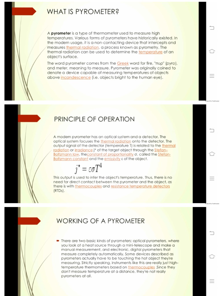 Pyrometer | PDF