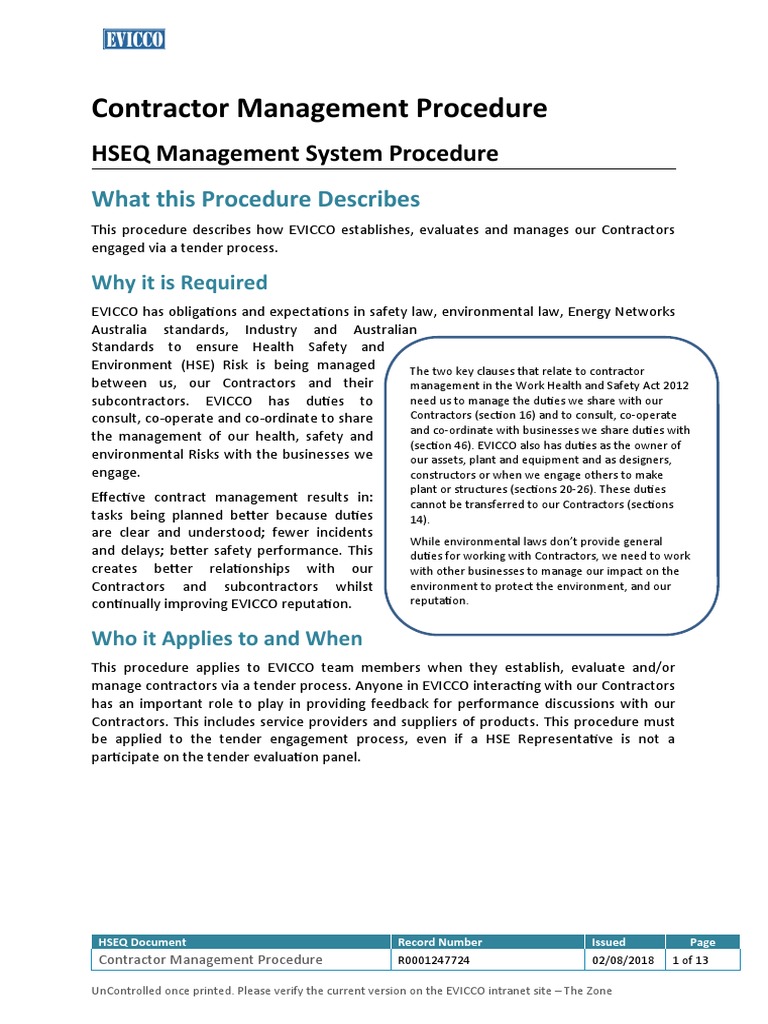 Contractor Management Guide | PDF | General Contractor | Procurement