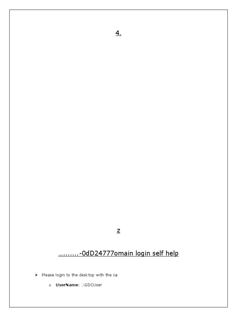 Step-by-step instructions for logging into a desktop using a domain ...