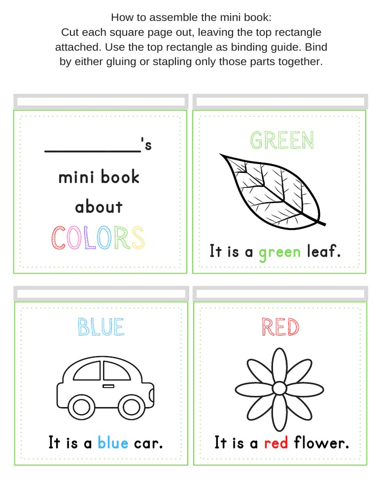 Colors Mini Book1 | PDF | Cooking, Food & Wine | Home & Garden