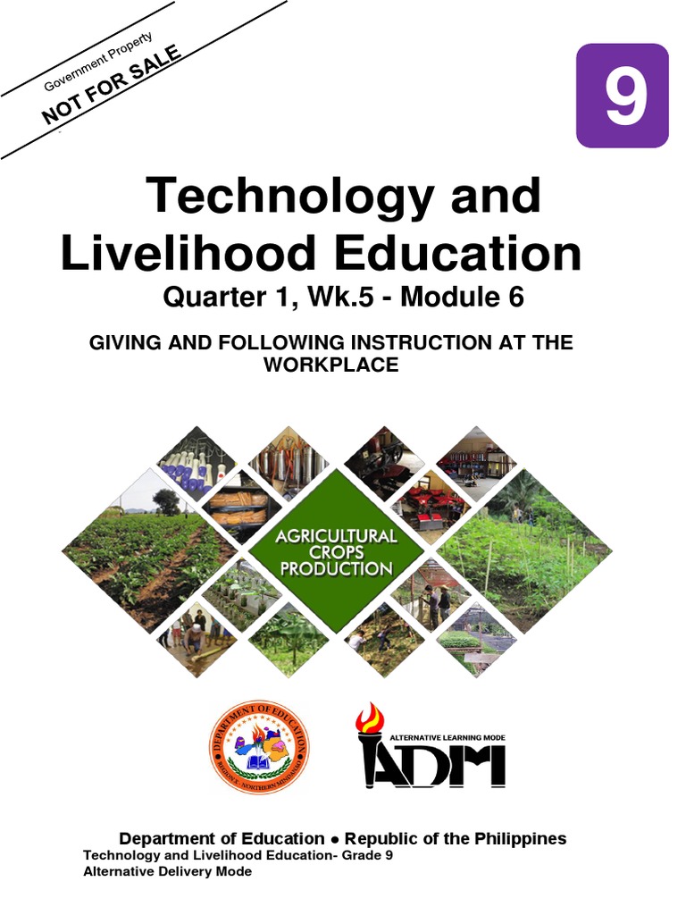 Technology and Livelihood Education: Quarter 1, Wk.5 - Module 6 | PDF ...
