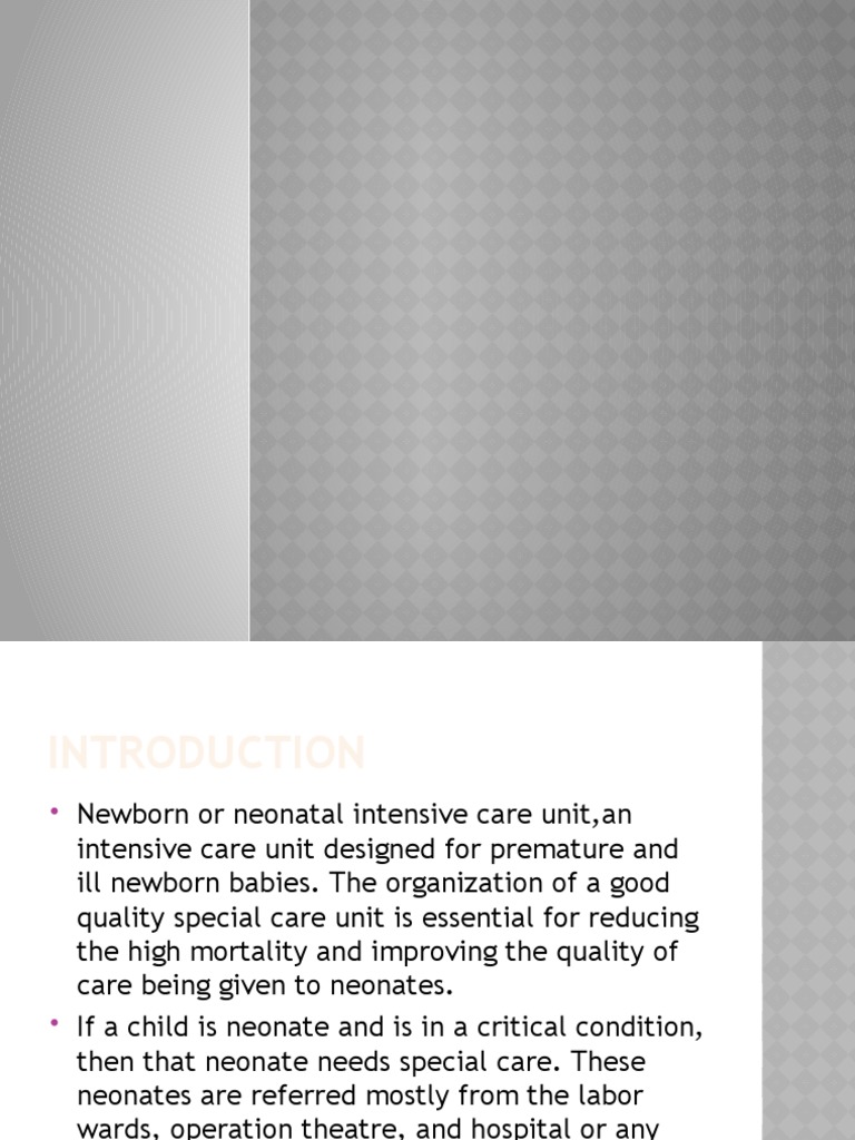 Nicu Design | PDF | Neonatal Intensive Care Unit | Clinical Medicine