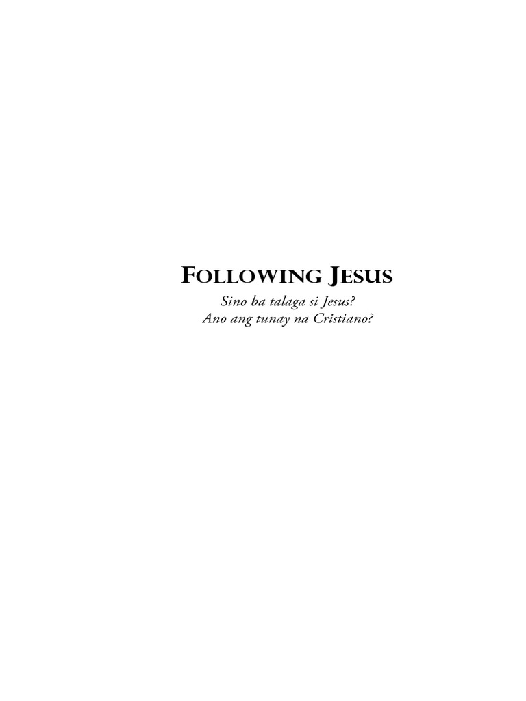 Following Jesus (Book) | PDF