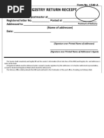 FINAL Civil Registrar General - Registry Return Receipt | PDF | Mail ...