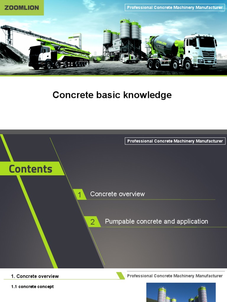 Concrete Basics and Pumpable Applications | PDF | Concrete ...