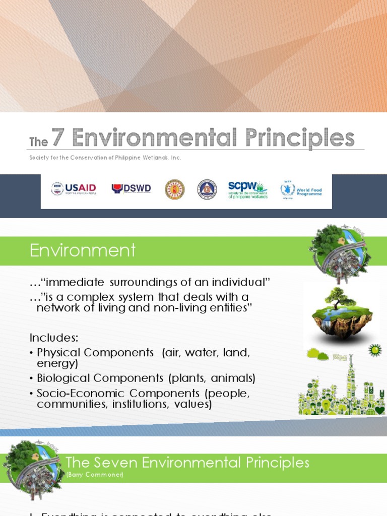 The 7 Environmental Principles | PDF | Biodiversity | Ecology