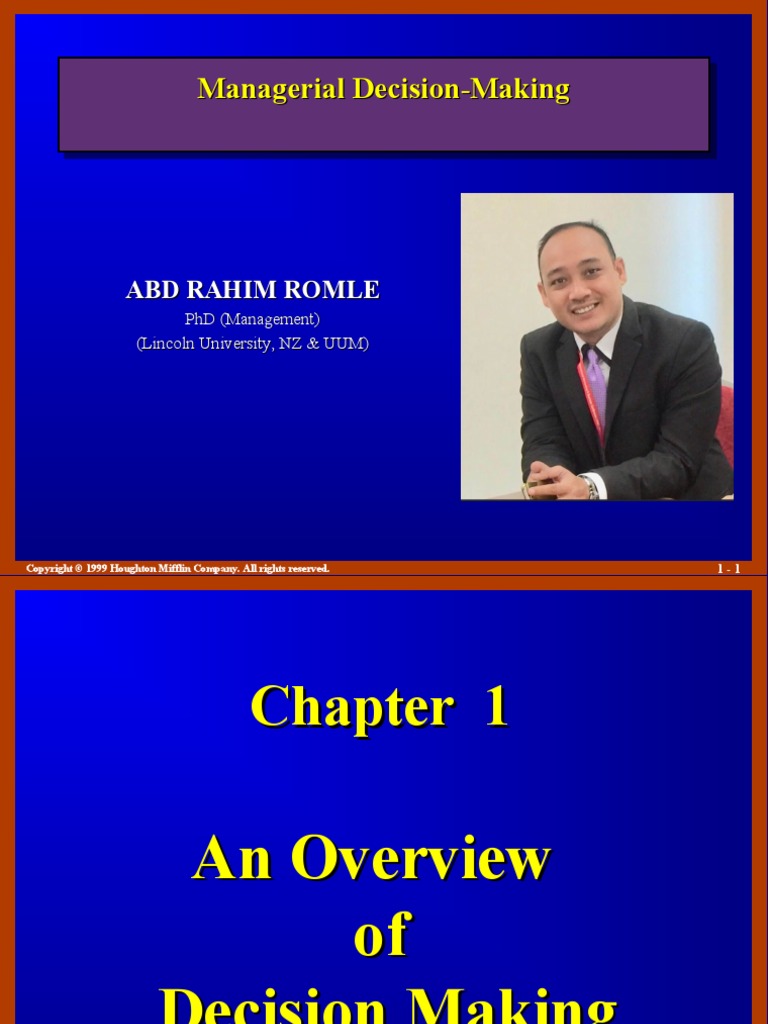 Managerial Decision-Making Managerial Decision-Making | PDF | Decision ...