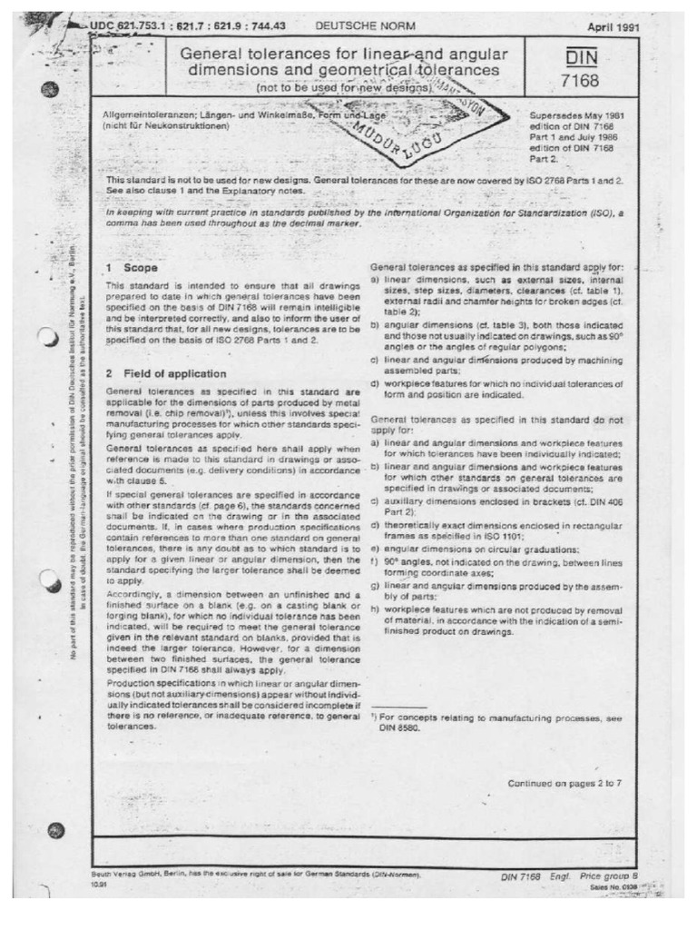 Iso 8015 Tolerancing Standards | PDF