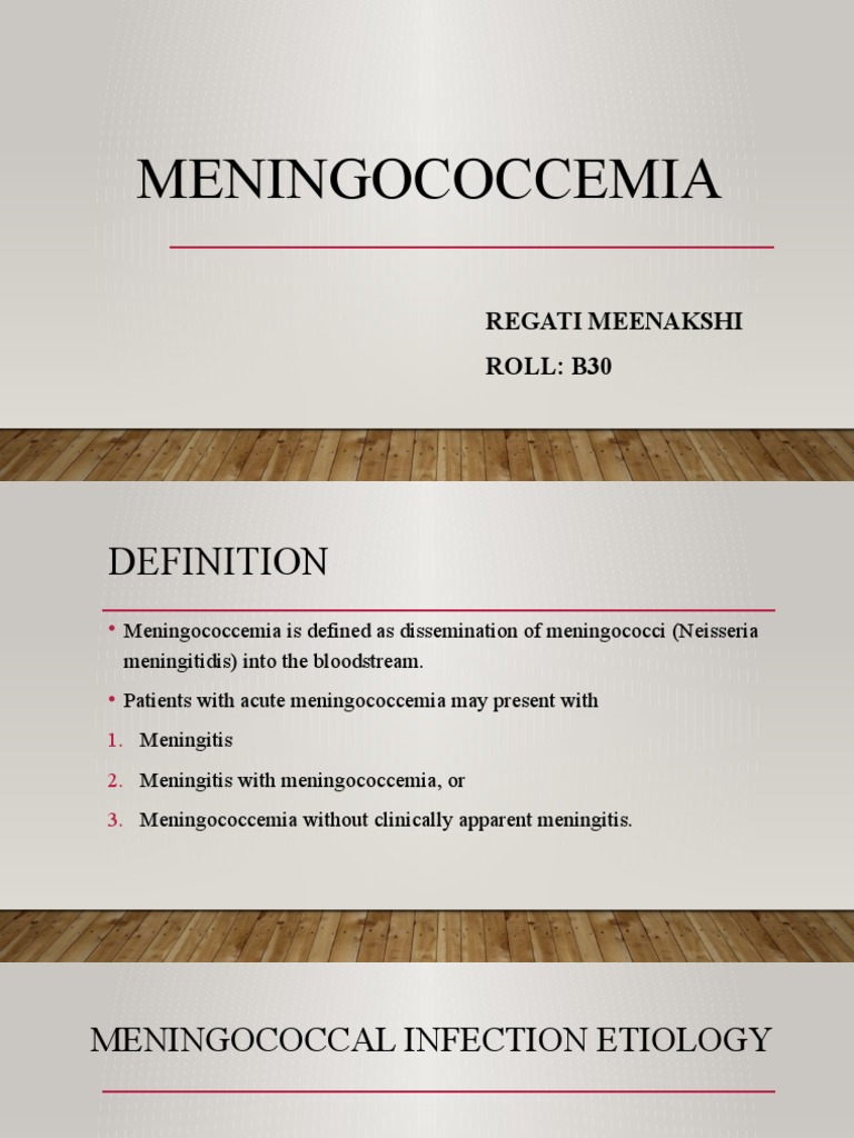 Acute Meningococcemia: Symptoms, Causes and Treatment | PDF ...