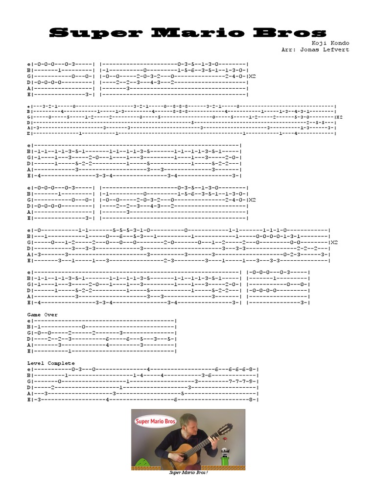Super Mario Level Complete Chords | PDF | Japanese Games | Video Game ...