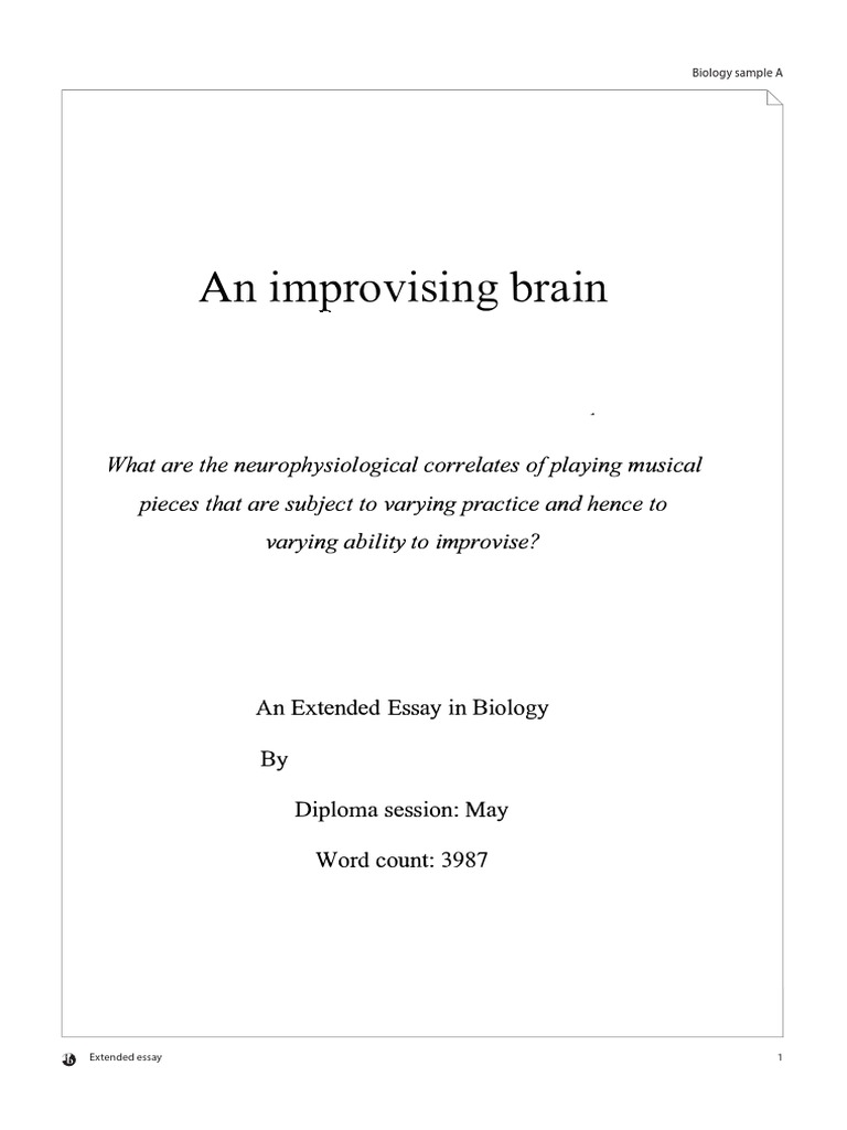 EE Biology - Sample A (High) | PDF | Childhood | Change Management