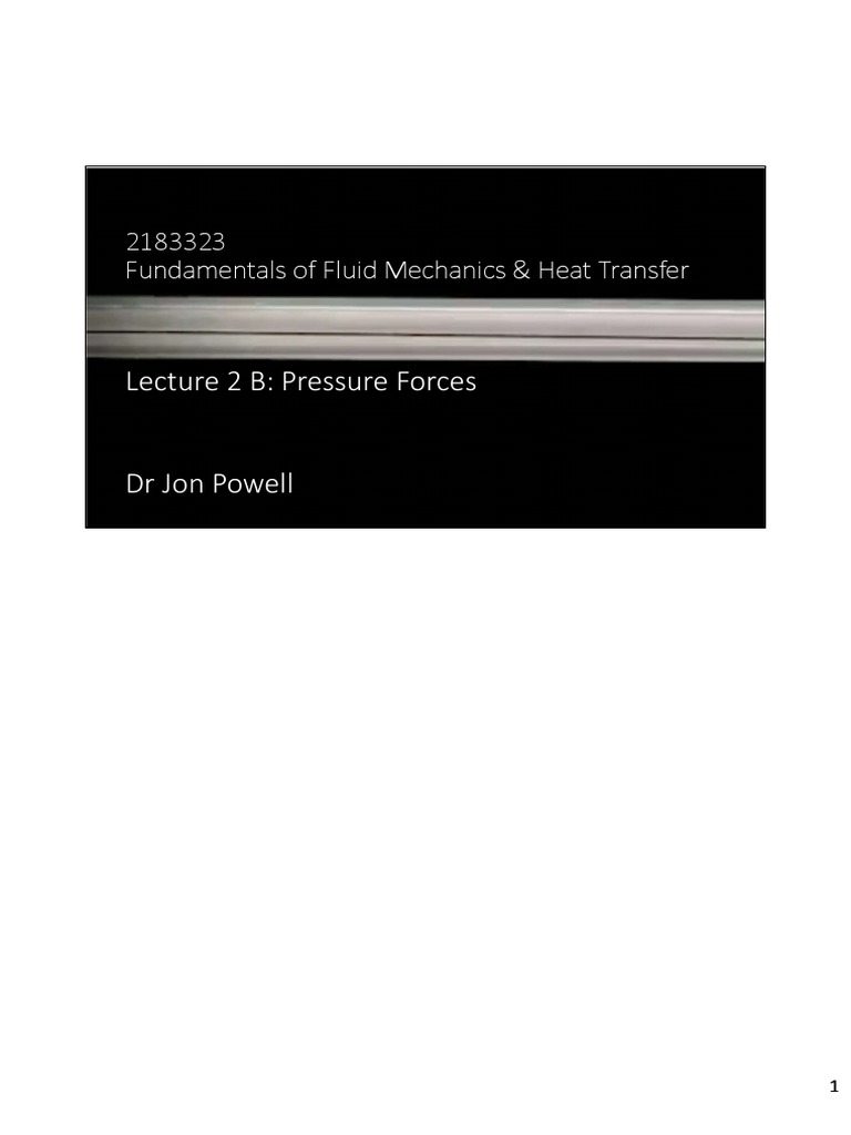 L2 B Pressure Forces Lec Transcript | Download Free PDF | Pressure | Force