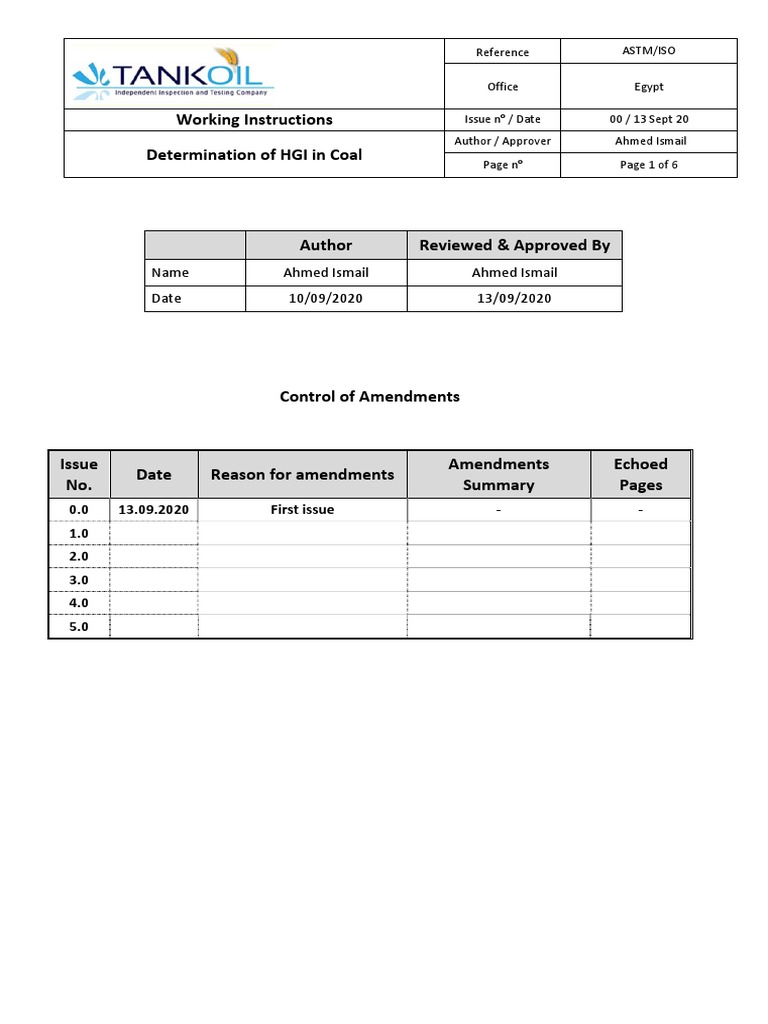 HGI Determination in Coal Testing | PDF | Mill (Grinding)
