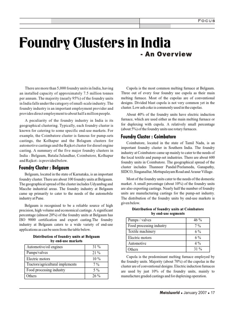 Foundry Cluster Metal World | PDF | Foundry | Engines