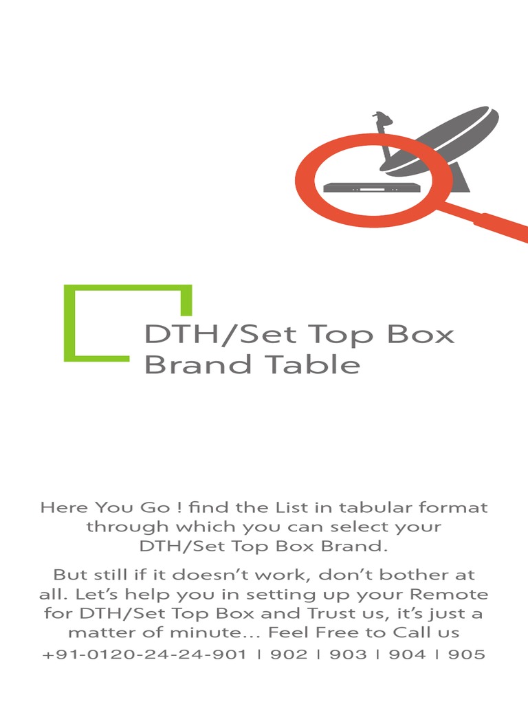Table Cards DTH - STB | PDF | Satellite Television | Set Top Box