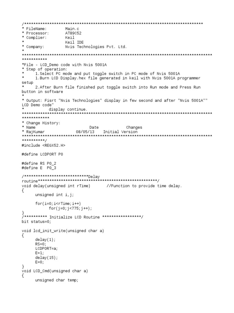 LCD Display | PDF | Computer Architecture | Software