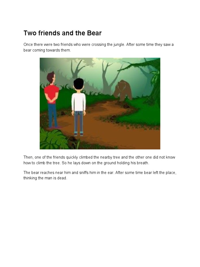 Two Friends and the Bear: A Moral Tale | PDF