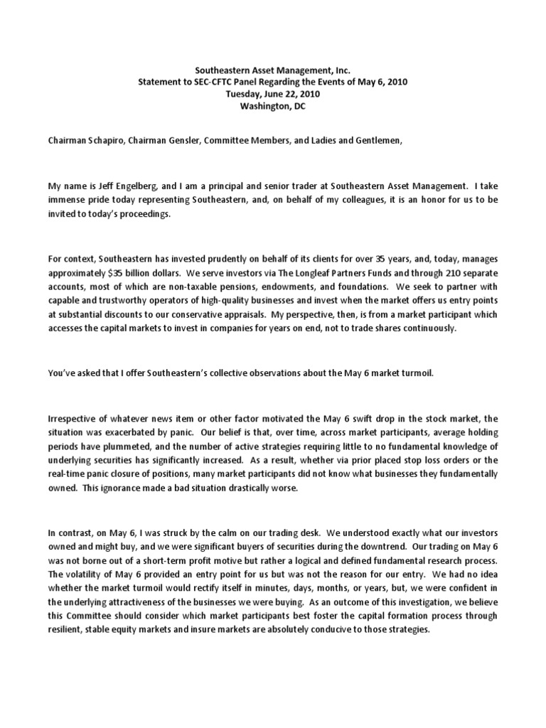 Jointmeeting062210 Engelberg | PDF | Stock Market | Market Liquidity