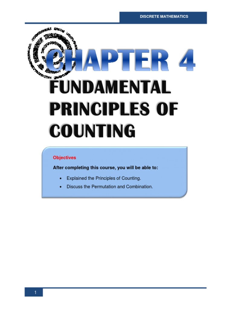 Chapter 4 - Fundamental Principles of Counting | PDF | Mathematical Concepts | Combinatorics