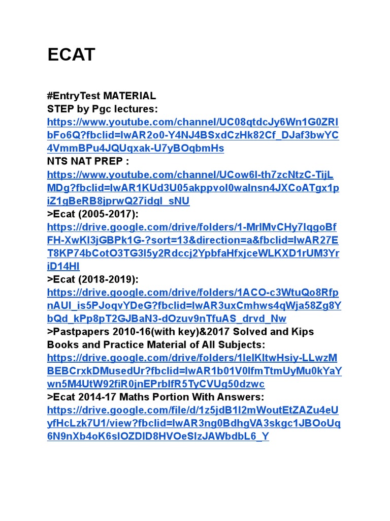 ECAT | PDF | Mathematics | Mathematical Objects