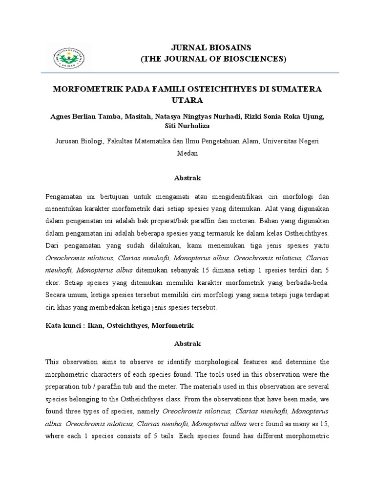 Jurnal Osteichthyes Kelompok 2 PSPB 19 A | PDF