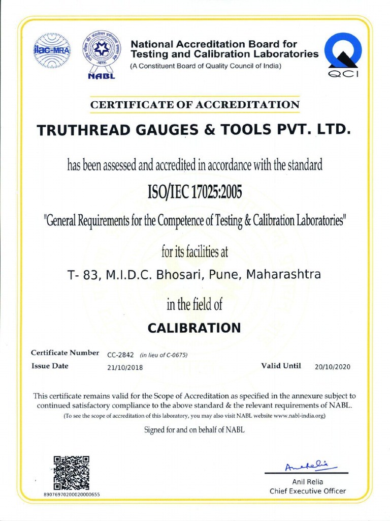 NABL Certificate | PDF