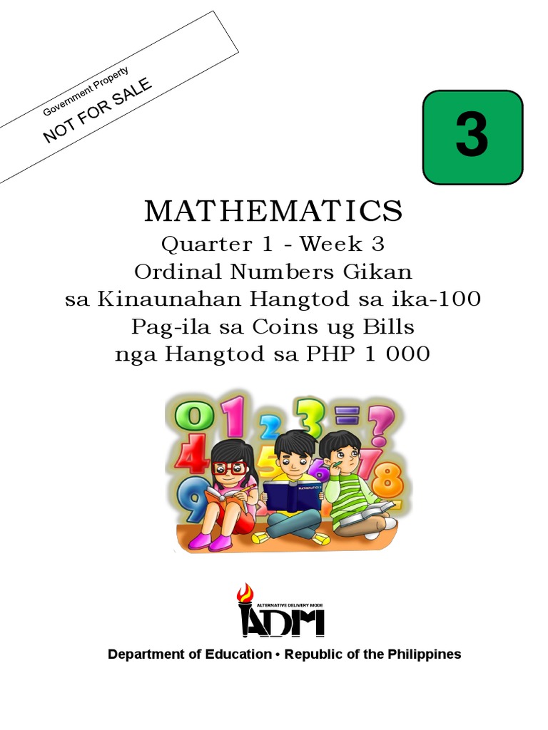 Mathematics 3 Quarter 1 Week 3 | PDF | Philippines
