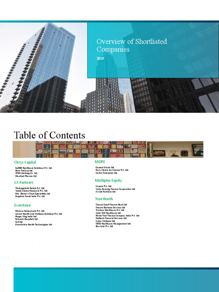 Portfolio Ecosystem - Shortlisted Companies Updated | PDF | Loans ...