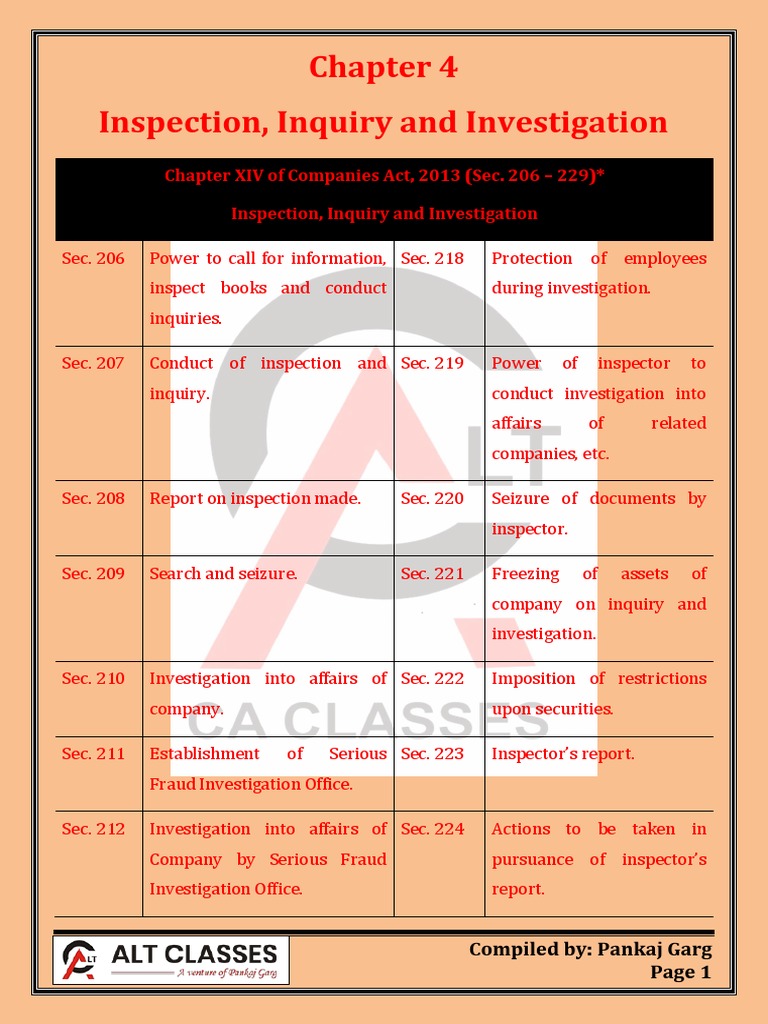 Chapter 4 Inspection Inquiry and Invetsigation | PDF | Bail | U.S ...