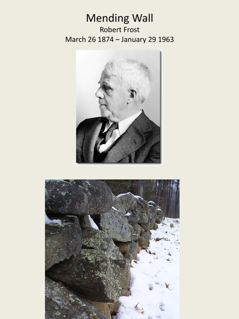 Exploring Boundaries in "Mending Wall" | PDF | Poetry