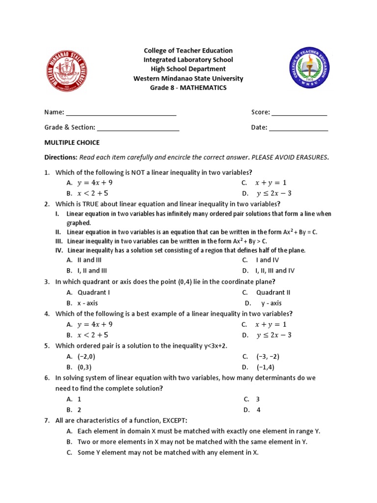 Draft Questions | PDF | Equations | Function (Mathematics)