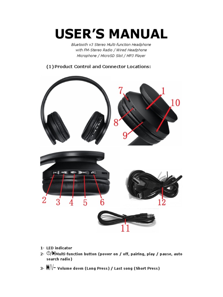 User'S Manual: (1) Product Control and Connector Locations | PDF ...