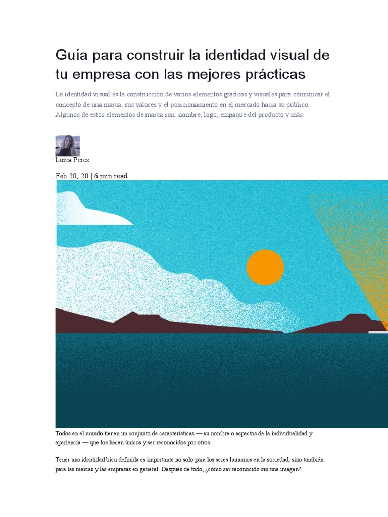 Construye la identidad visual de tu marca | PDF | Marca | Gestión de la ...