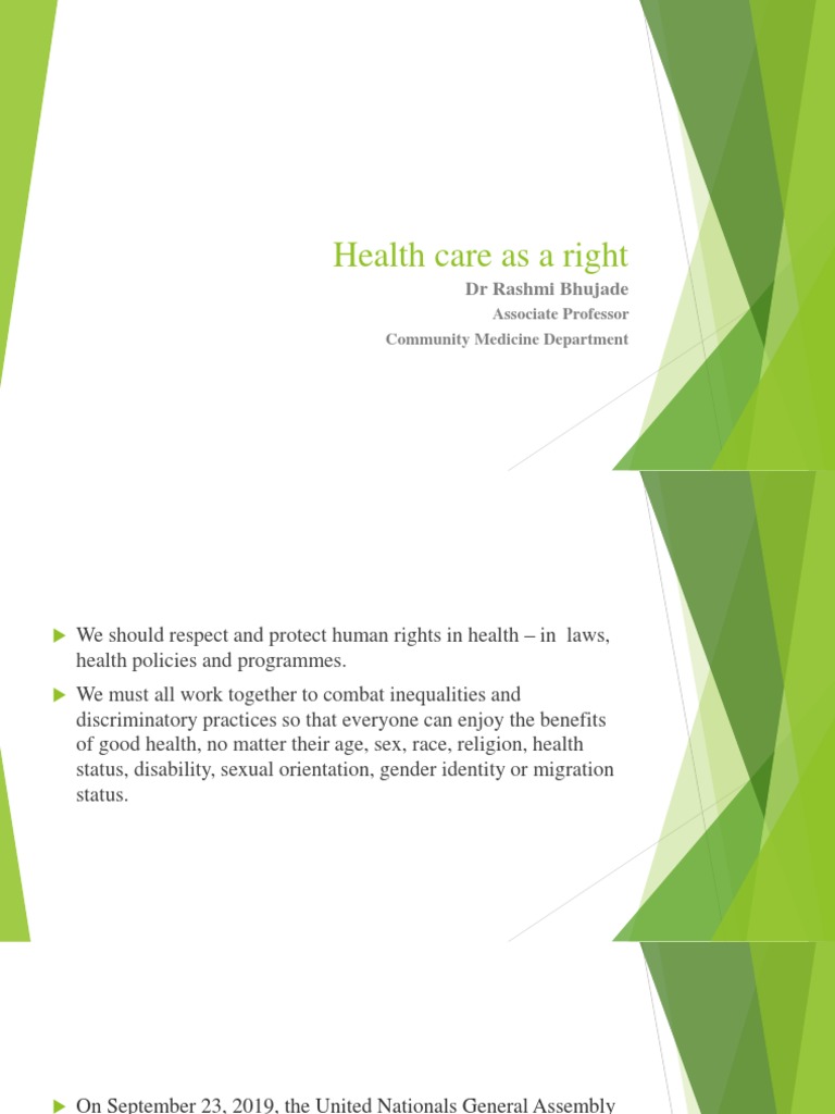 Health A Fundamental Right2 | PDF | Health Care | Universal Health Care
